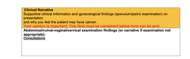 Gynaecology Urgent Suspected Cancer (2WW) – GP Gateway