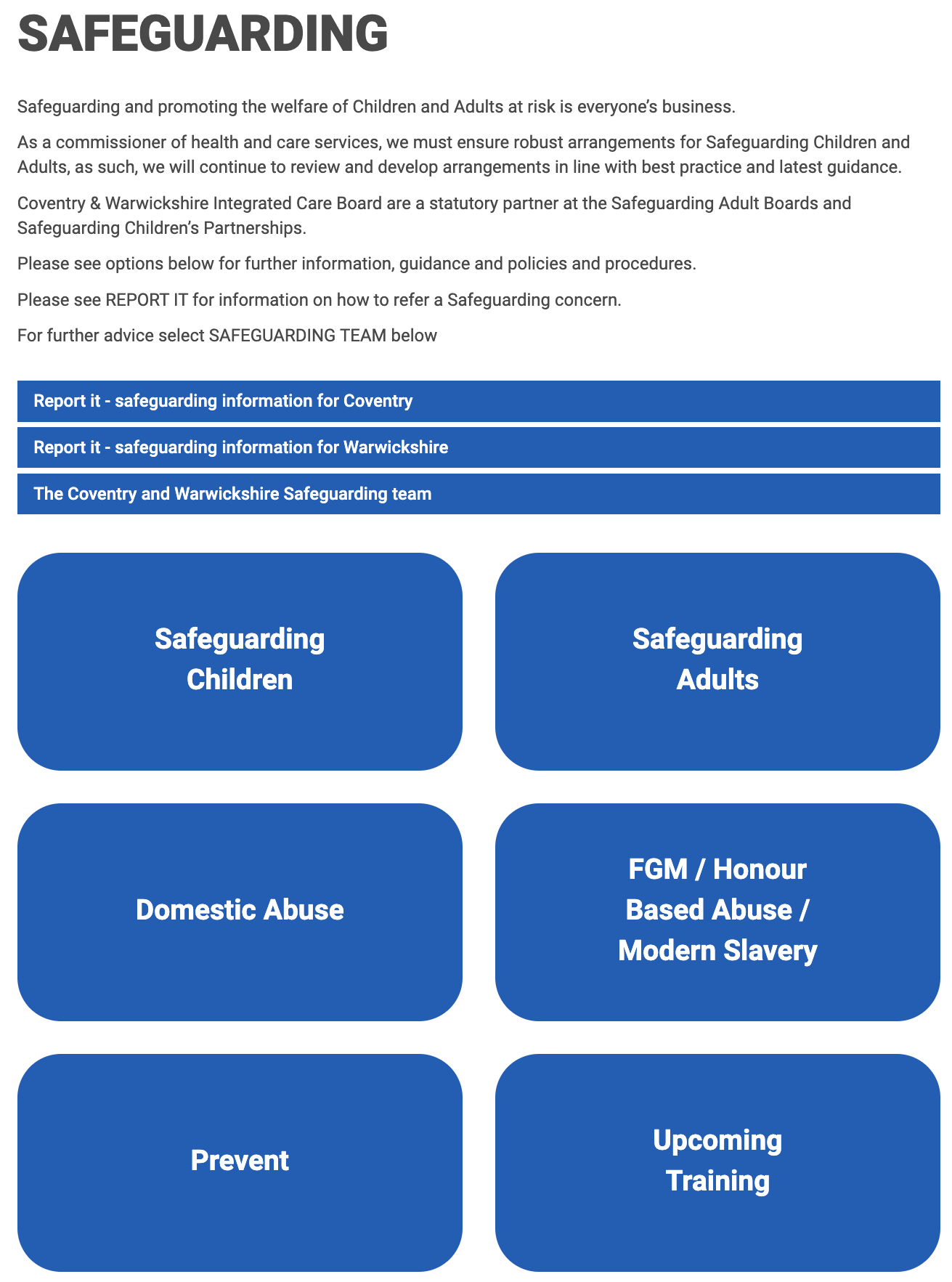 Adult & Children Safeguarding (Coventry) – GP Gateway