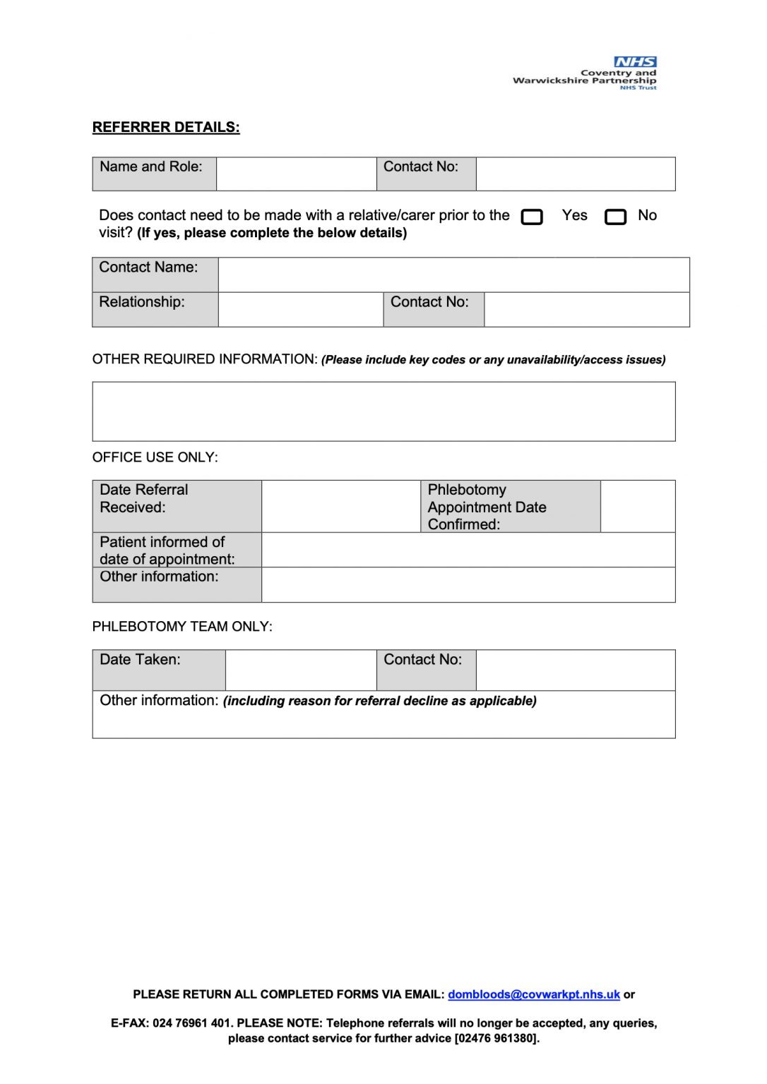 Blood Test Appointments (Urgent, Online and Domiciliary Requests) – GP ...