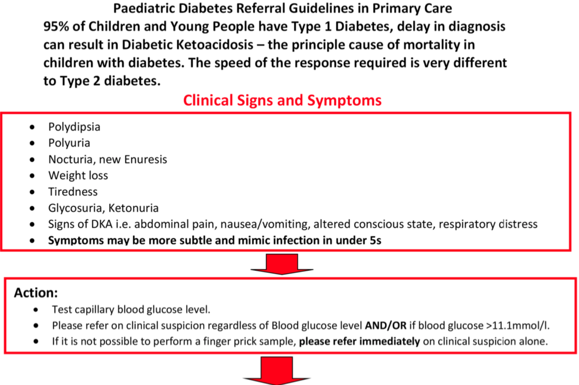 Type 1 Diabetes (Paediatric New Diagnosis) – GP Gateway