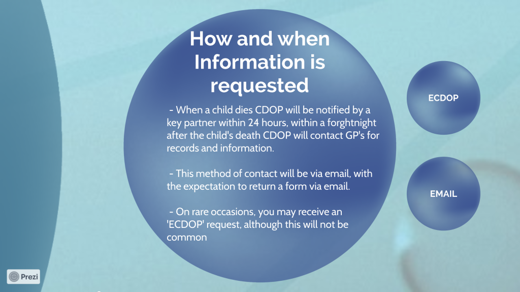 Child Death Overview Panel CDOP – GP Gateway