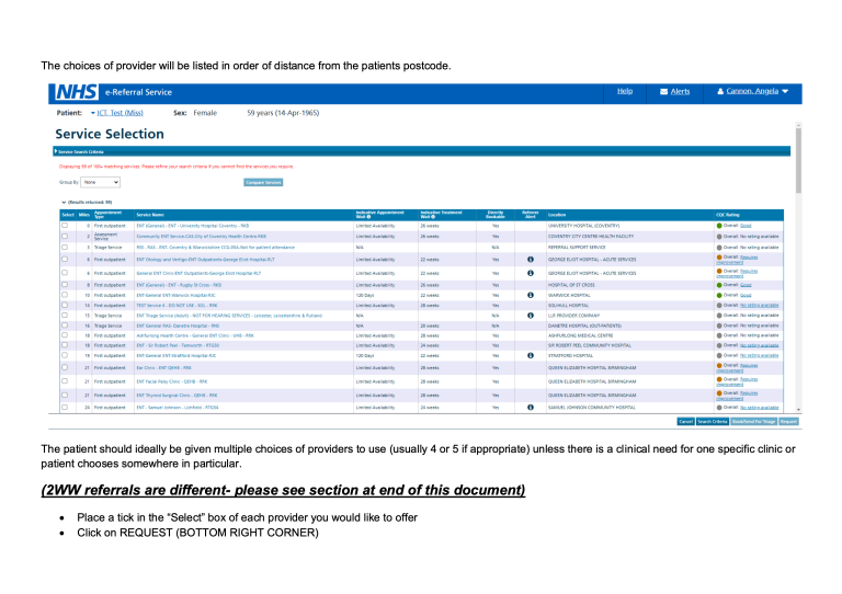 Electronic Referral Service eRS – GP Gateway
